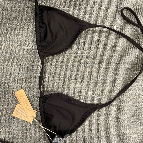 SKIMS | Swim | Skims Xs Black Triangle Bikini Top | Poshmark